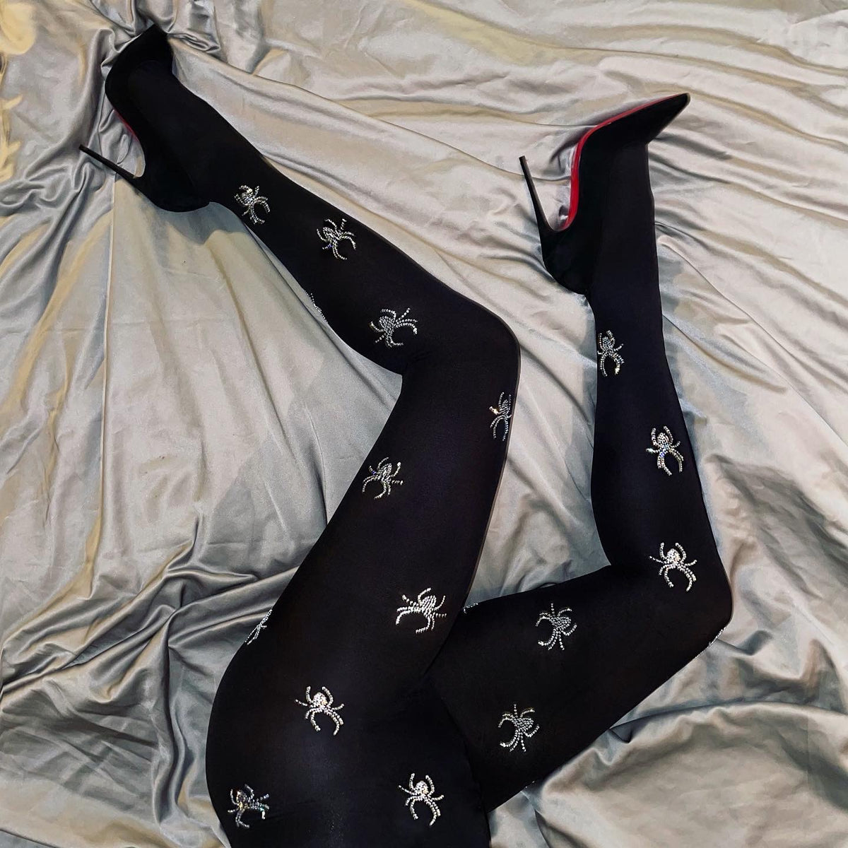 Crystal Spider Tights | Full Coverage – d.bleu.dazzled